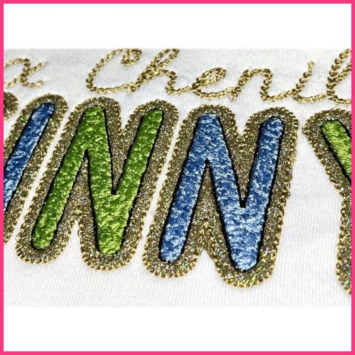 Skinny Faux Chenille Stitch HTV Applique Font DIGITAL Embroidery ...