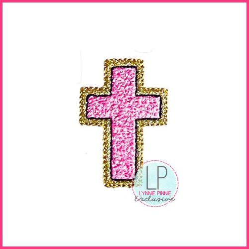 Faux Chenille Simple Cross HTV Applique Machine Embroidery Design File ...