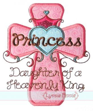 Princess Cross Applique 4x4 5x7 6x10 SVG - Lynnie Pinnie | Free PES ...