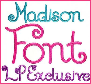 Madison Embroidery Font - Exclusive Hand-drawn alphabet in 5 sizes! BX ...