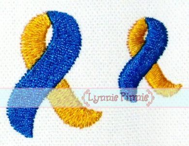 Two Color Mini Awareness Ribbon 4x4 - Lynnie Pinnie.com Instant ...