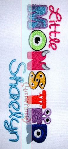 Monster Word Art Collage 4x4 5x7 6x10 - Lynnie Pinnie | Free PES ...