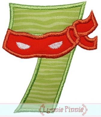 Ninja Numbers Exclusive LP Applique Set 0-9 4x4 5x7 6x10 - Lynnie ...