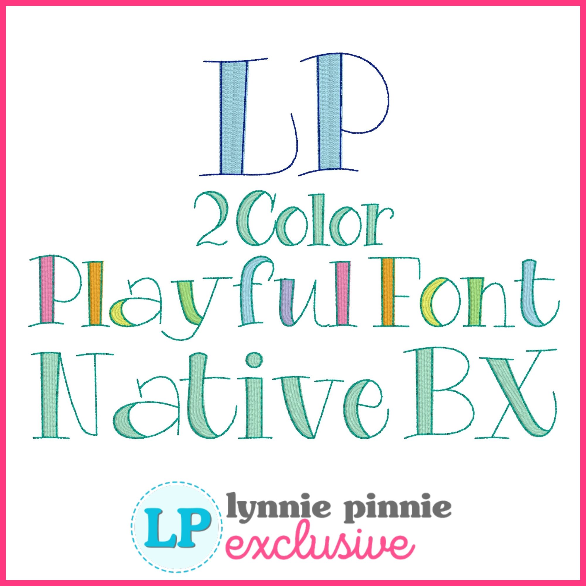 Playful 2-Color BX Font – Bold Satin Stitch Embroidery with a ...