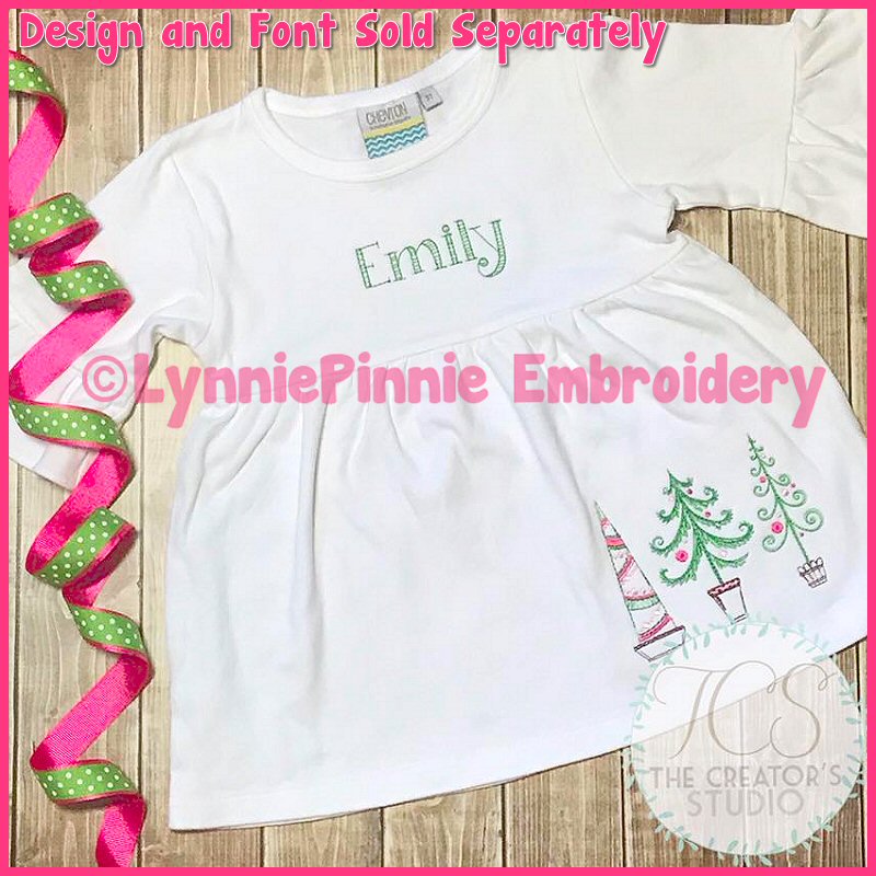 Fancy ColorWork Christmas Tree 1 Machine Embroidery Design File 4x4 5x7 ...