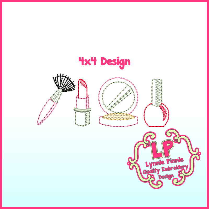 ColorWork Makeup Machine Embroidery Design File 4x4 5x7 6x10 - Lynnie ...